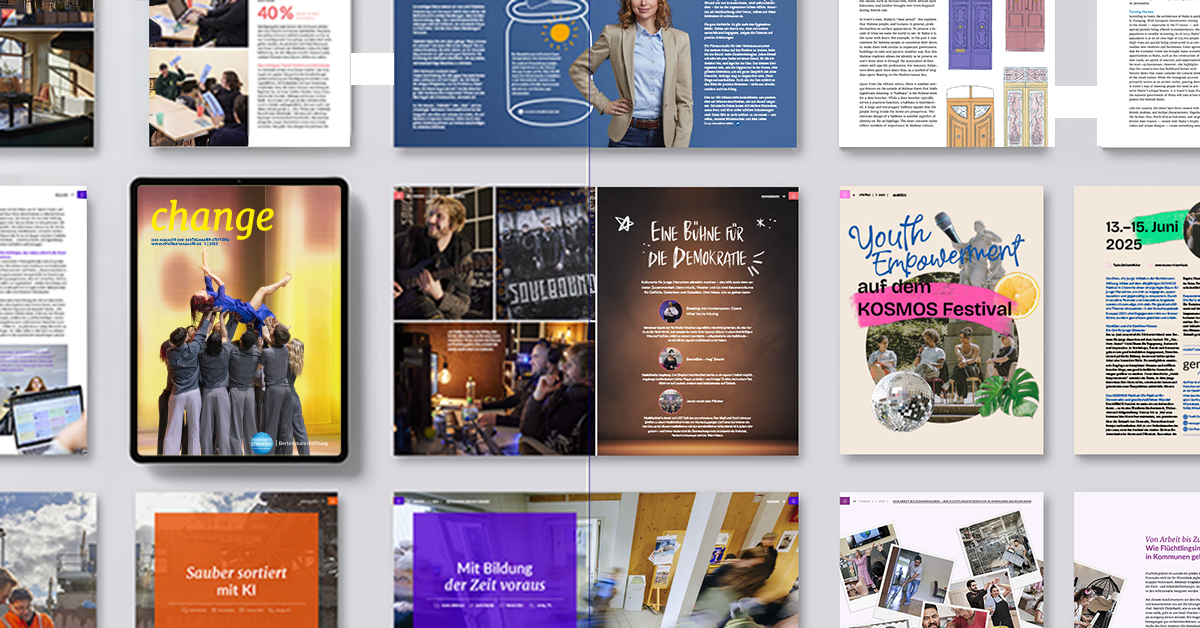 Das neue change Magazin 2025: Mut zur Mitte | wirDesign